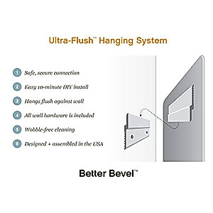 Better Bevel 16" x 60" Frameless Full-Length Rectangle Mirror | 1" Beveled Edge | Wall Mirror