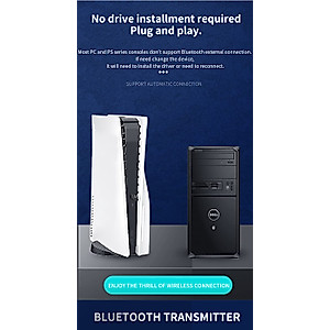 VR robot Bluetooth 5.0 Audio Adapter for Nintendo Switch & Lite, 3.5mm Aux Low latency Wireless Bluetooth Transmitter Dongle, Compatible with Switch & Lite/PS4/PC/Laptops for Bluetooth Device