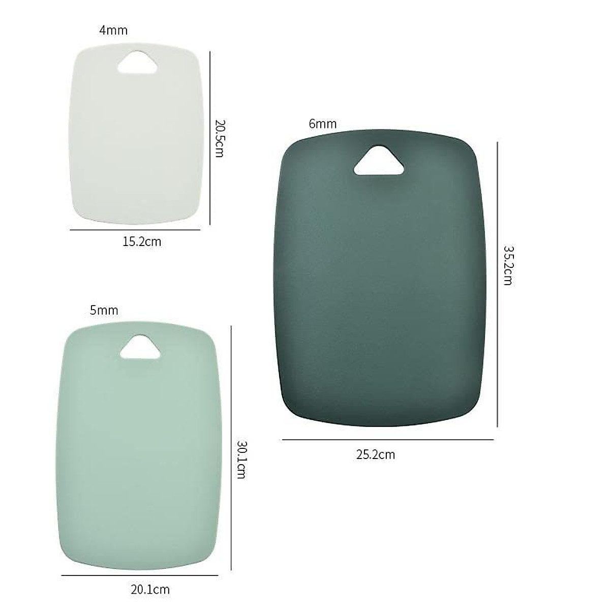 GULRUH Wood Cutting Boards for Kitchen, Kitchen Cutting Board Plastic Chopping Board Double-Side Kitchen Board Baking kneading Board Breadboard Cutting Mat (Color : Light Green)