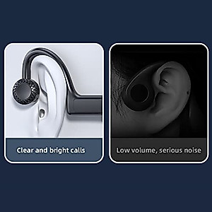 areclern Bone Conduction Earphone Headset IPX5 Wateproof Sport Earbuds Wireless Headphone Non-Slip for Driving Gaming Green