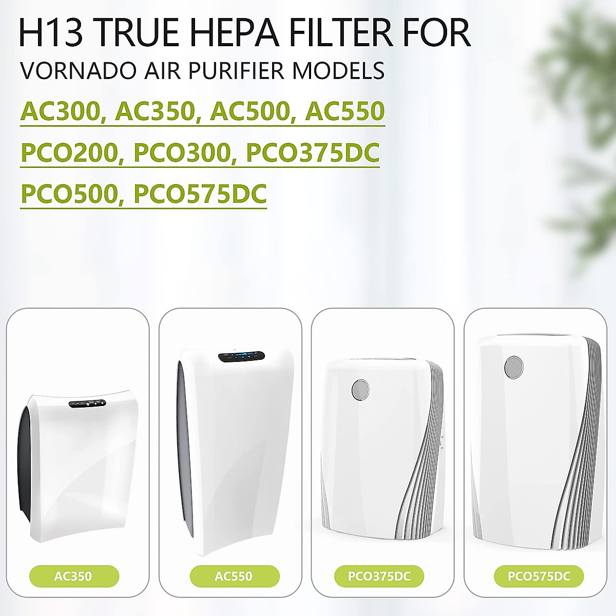 FMDZFL MD1-0022 Replacement Filter Sets, Compatible with Vornado modles AC300, AC350, AC500, AC550, PCO500, and PCO575DC . (6) Activated Carbon Pre-filter MD1-0023+(1)True HEPA Filter MD1-0022.