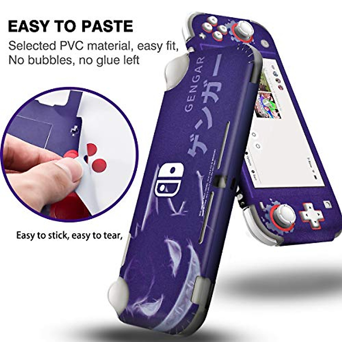 DLseego Switch Lite Skin Cute Pattern Full Wrap Skin Protective Film Sticker Design for Switch Lite