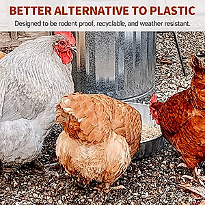 UTY 20 Gallon Galvanized Steel Trash Can with Lid, Silver, 17.5 inch*17.5 inch*23.5 inch