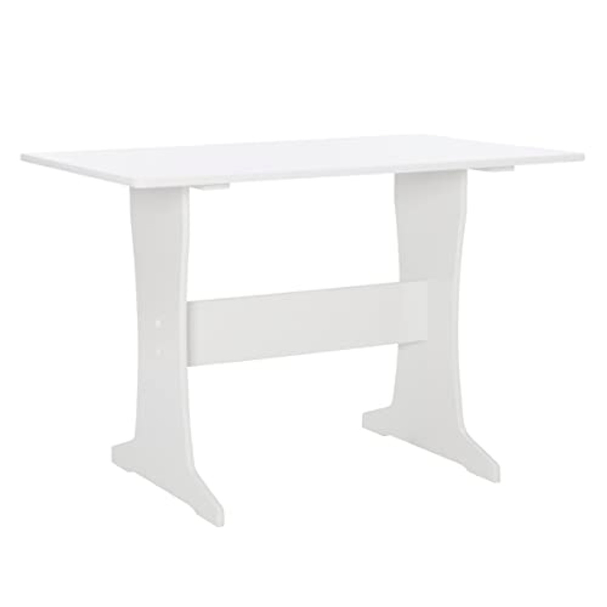 Linon Upholstered Seats and Hidden Storage Kiera Kitchen Corner Dining Nook, White and Blue Stripe