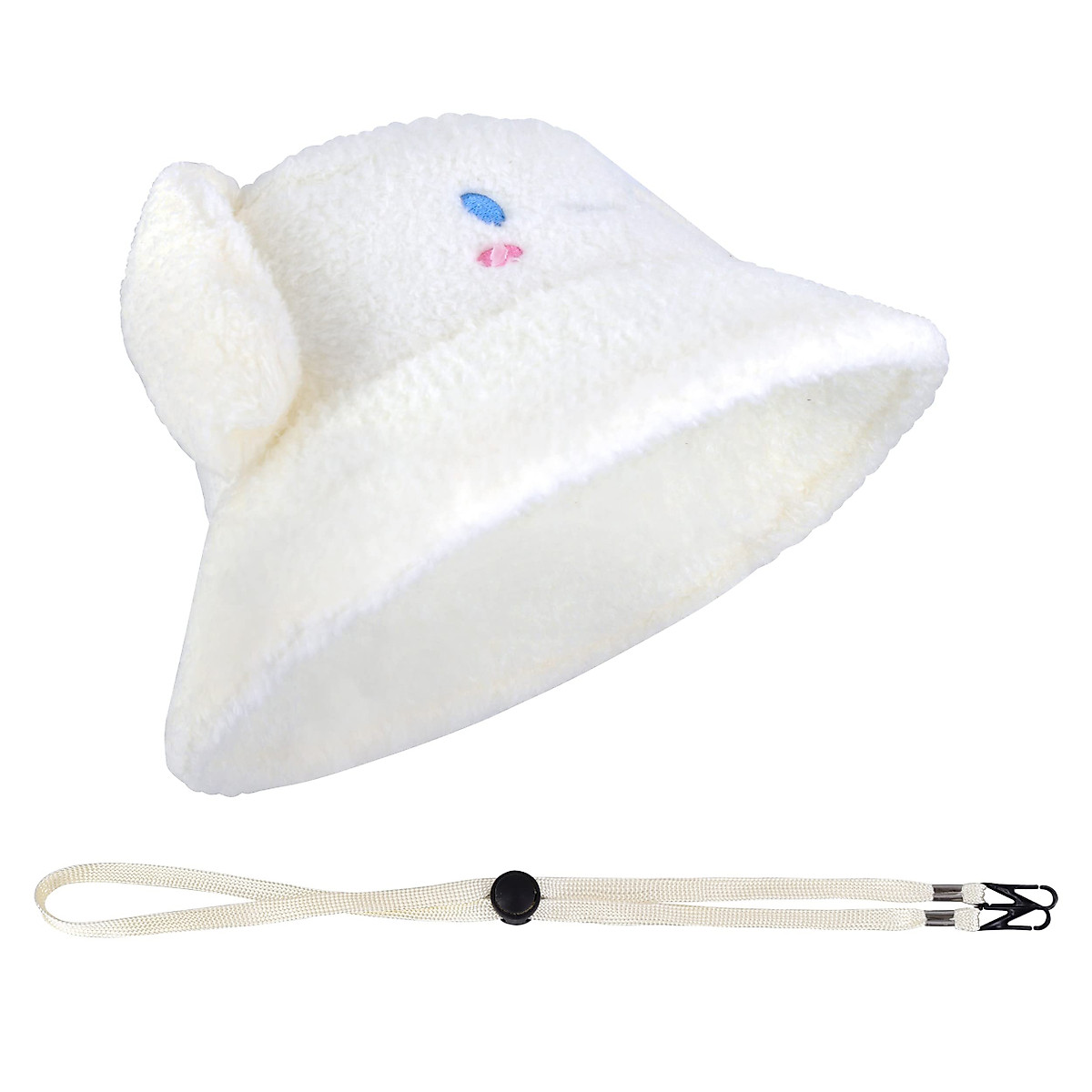 Roffatide Anime Cinnamoroll Bucket Hat for Boys Girls Cotton Embroidery Foldable Sun Hat Fishing Beach Hat