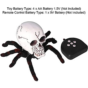 2023 New Skull Tarantula Toy, Remote Control Spider, Spooky RC Spider Prank Toy with Light Up Eyes, High Simulation Fake Spider, Great Hallowee Toy for Kids