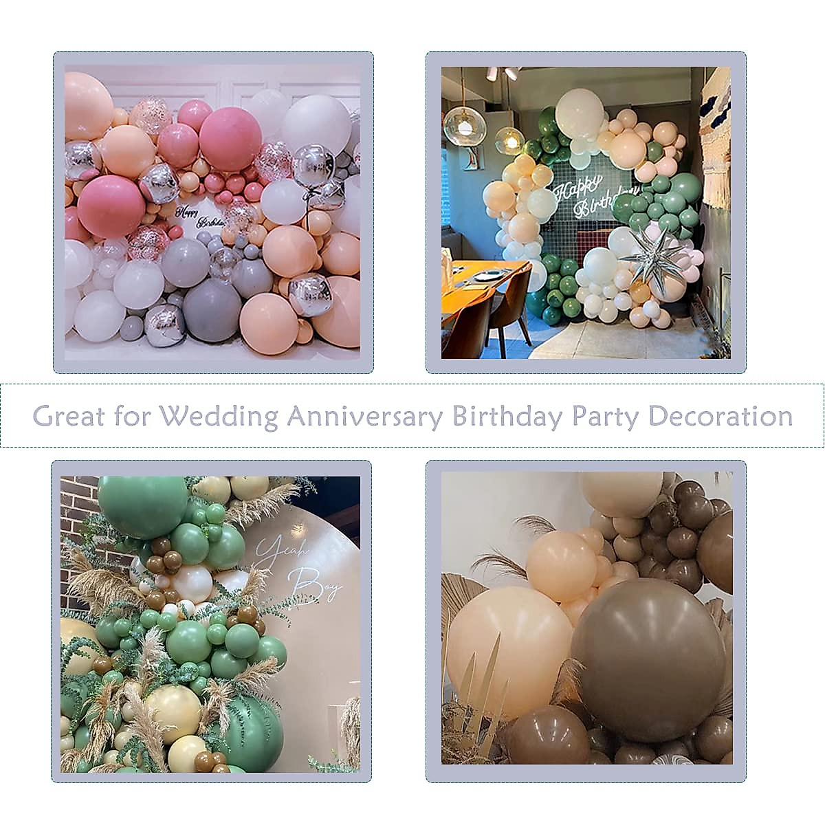 GULELAYAR 100 Pieces 5 Inch Retro Latex Balloons Retro Party Balloons for Birthday Wedding Engagement Baby Shower Graduation Party Art Performance Reveal Decoration