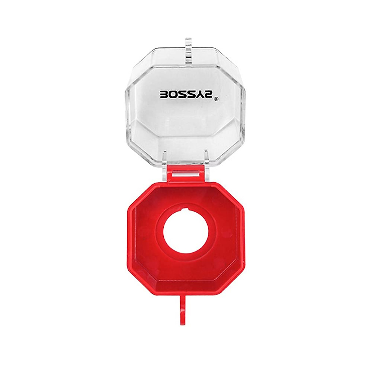 SCRTB Emergency Stop Push Button Switch 1 Pcs Emergency Stop Protection Cover,Emergency Stop Push Button,Add Protection Cover,Stop Switch Box with Key Lock Red