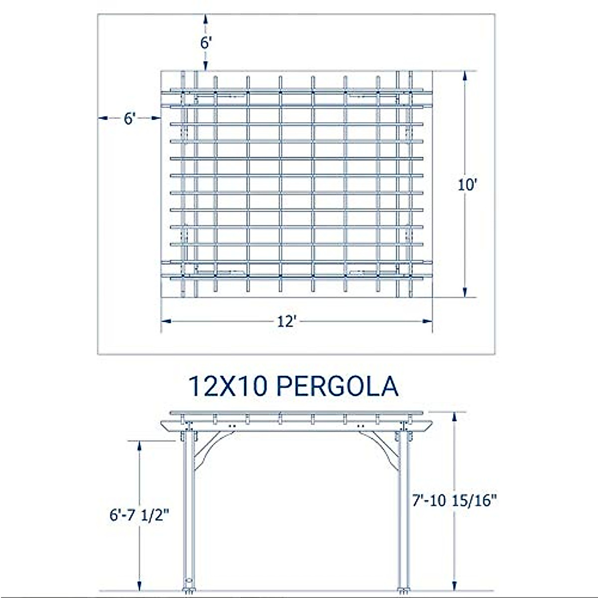 Backyard Discovery 12' by 10' Cedar Wood Pergola, Wind Secure, Strong, Quality Made, Rot Resistant, Concrete Anchors, Spacious for Outdoor Patio, Deck