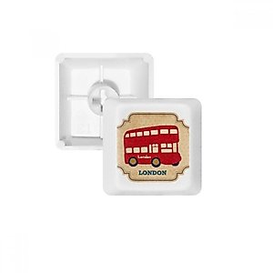 UK London Double-Decker Bus Stamp Keycap Mechanical Keyboard PBT Gaming Upgrade Kit