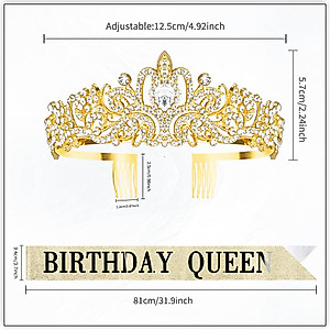 Birthday Sash for Women,Birthday Crown,Tiaras for Women,Birthday Queen Sash,Birthday Sash and Crown,Birthday Tiara for Women,Birthday Crowns for Women,Birthday Headband,Birthday Decorations for Women