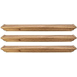 kieragrace Muskoka Fitz Wood Shelves - Walnut, 36", Set of 3