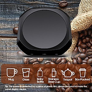 Mug Warmer for Desk - 36W Smart Coffee Cup Warmer with Timer, Auto Shut Off, 3 Heat Settings, Keep Your Coffee Warm for Office Hours,Perfect Coffee Gifts (Black)