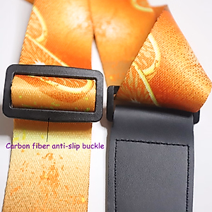 RAUYIVANY Guitar Strap - Polyester Material And Long Leather With 1 Strap Locks 2 Button 3 Guitar Picks, Length 41-61 In,for Bass Electric Acoustic Guitar - Guitarist Gifts