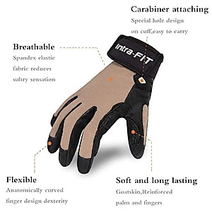 Intra-FIT Climbing Gloves Rope Gloves,Perfect for Rappelling Rescue Rock/Tree/Wall/Mountain Climbing,Adventure,Outdoor Sports