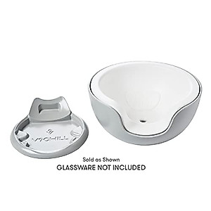 VoChill Stemless Wine Glass Chiller | Keep the Chill In Your Glass | New Wine Accessory | Separable & Refreezable Chill Cradle | Actively Chills Stemless Glassware | Stone, Single Stemless