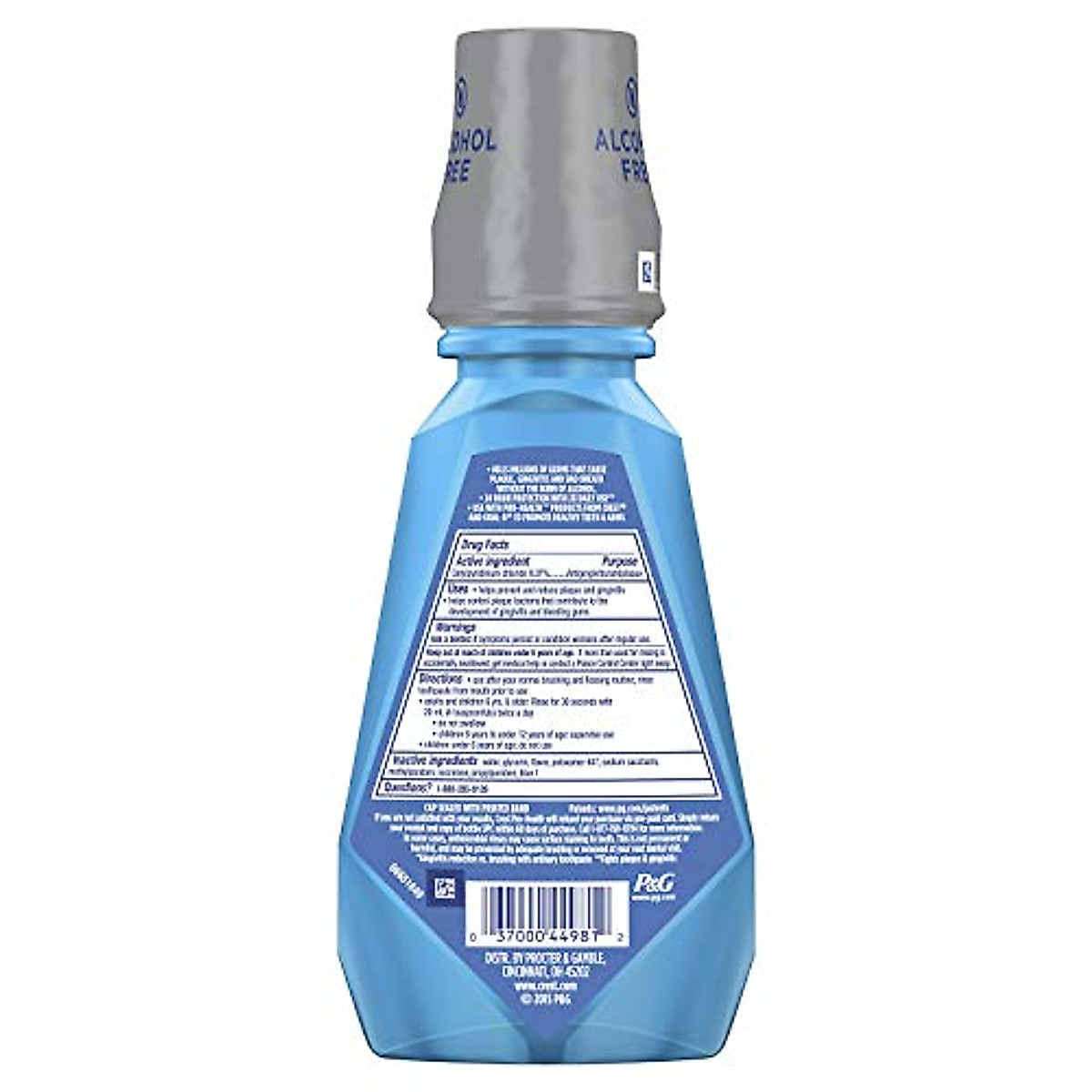 Crest Pro-Health Multi-Protection Mouthwash, CPC Antigingivitis/Antiplaque Mouthwash, Clean Mint, 500 mL (16.9 Fl Oz ), Pack of 4