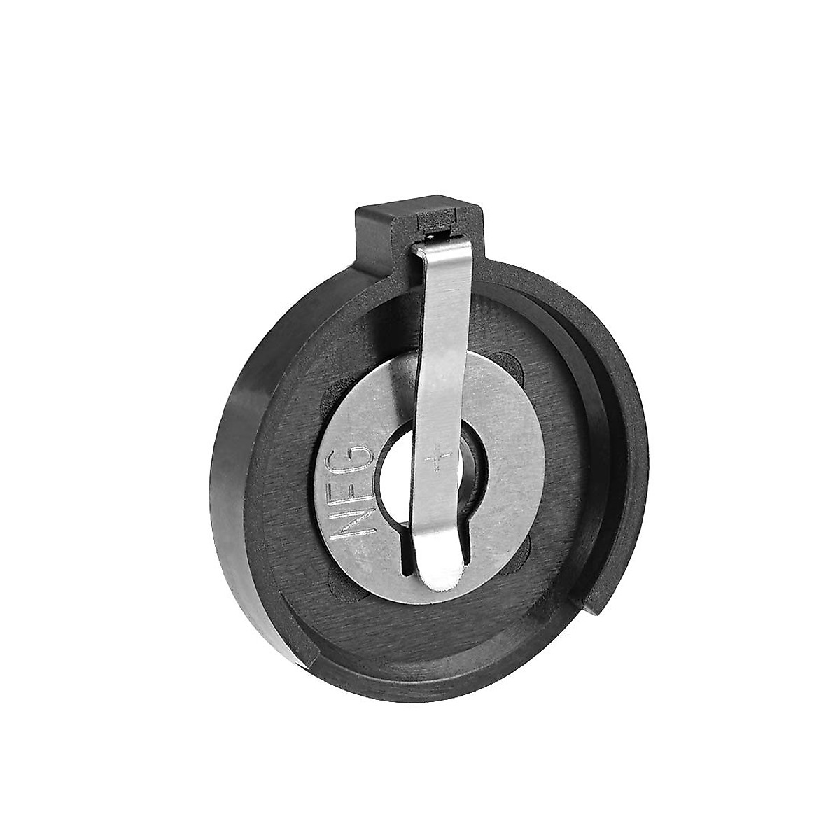 uxcell 5 Pcs CR2430 Horizontal Coin Button Battery Holder Black Container Case