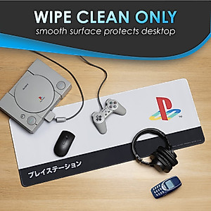 PlayStation Heritage Desk Mat, Large Gaming Mouse Pad for Desk 30 x 80 cm, 12" x 31"