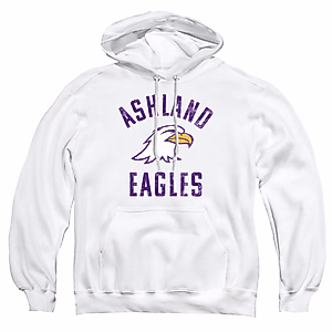 Ashland University Official Ashland Eagles Logo Unisex Adult Pull-Over Hoodie,White, Large