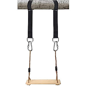 The Tree Swing Hanging Kit Holds 2100lbs, Easy & Fast Swing Hanger Installation to Tree- 4 Strap & Snap Carabiner Hook, Perfect for Swings, Hammocks & Anything Else - 100% Weather/Waterproof (4pcs)