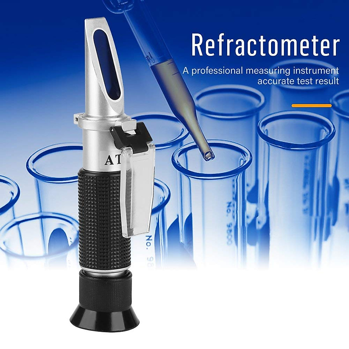 Professional Hand Held Accurate Refractometer Salinity Refractometer 0-100‰ Cutting Oil Fluid Refractometer 0-32%(#1)