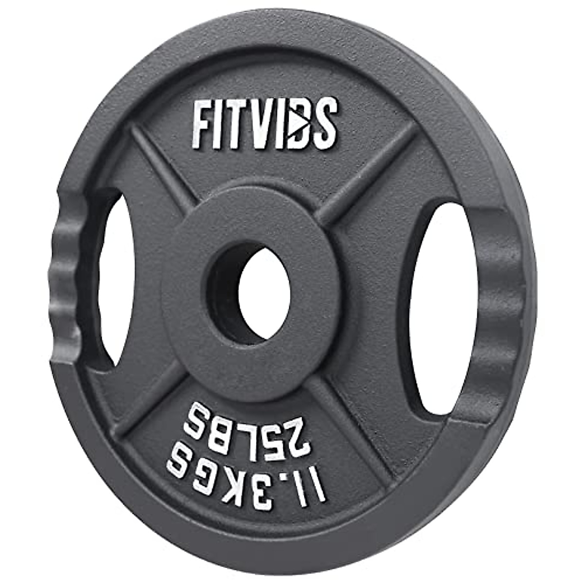 Signature Fitness Cast Iron Plate Weight Plate for Strength Training and Weightlifting, 2-Inch Center (Olympic), 25LB (Single)