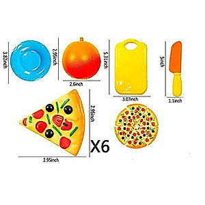 KAREZONINE Cutting Fruits Vegetables Set, 24 Pack Play Kitchen Plastic Cutting Food for Kids Pretend Play Kitchen Toys Educational Food Toys for Children Girls Boys Best for 3, 4, 5 Year Olds