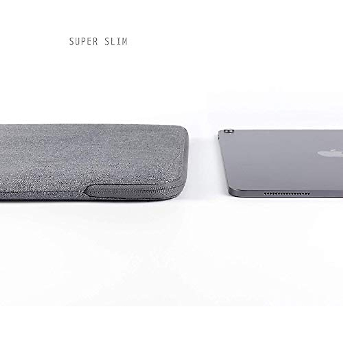 Comfyable Tablet Sleeve Compatible for iPad Pro 12.9 inch M2 2022 M1 2021 2020 W/Smart/Magic Keyboard & Pencil Holder - Protective Water Repellent Slim Sleeve for iPad Pro 2018-2022, Gray