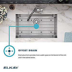 Elkay Crosstown ECTSRA33229TBG5 Equal Double Bowl Dual Mount Stainless Steel Kitchen Sink Kit with Aqua Divide