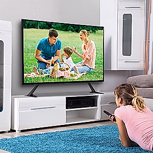 WALI Universal TV Stand Tabletop, for Most 22 to 65 inch LCD Flat Screen TV, VESA up to 800 by 500mm (TVS001), Black