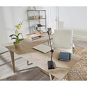 Realspace® Trezza 62"W L-Shaped Desk, Light Oak