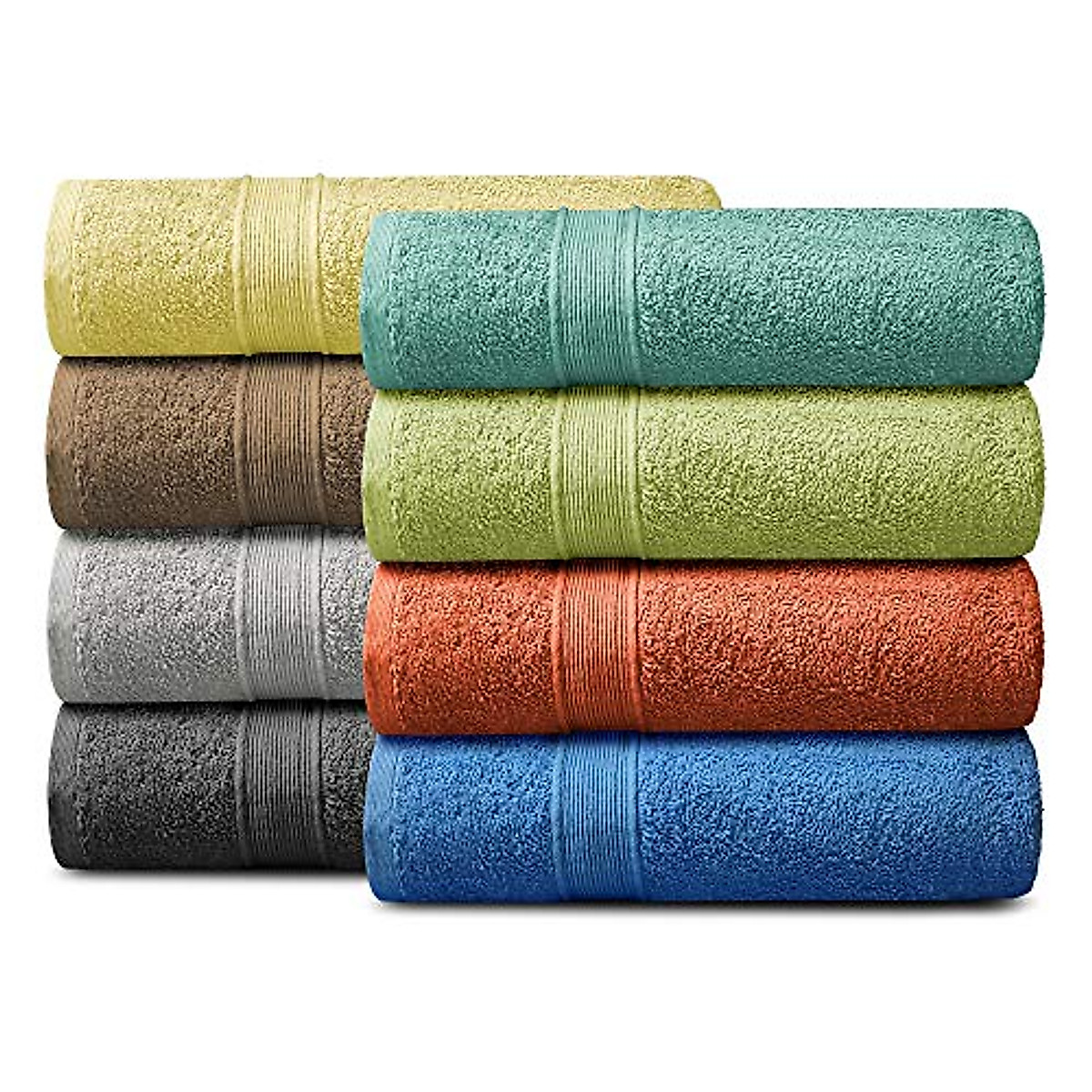 Lavish Touch 400 GSM 100% Cotton 4 Pack Bath Sheets Set 30x60, Premium Quick Drying Quality Towel Sets for Bathroom, Ultra Soft Highly Absorbent Machine Washable, 4 Bath Sheets Light Grey