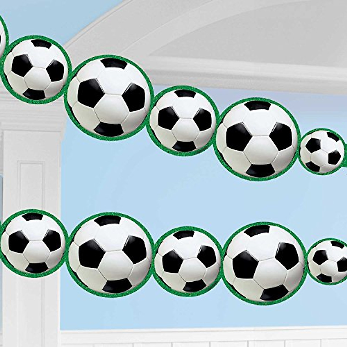 Amscan Soccer Die-Cut Garland, Party Decoration
