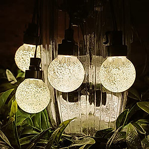 AWQ 35 FT Globe String Lights Outdoor Commercial Grade Light with 20 G50 Shatterproof LED Bulbs Waterproof Extendable for Indoor Outdoor Wedding Garden Party Christmas Trees Decoration (Warm)