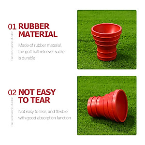 ARTIBETTER 2pcs Golf Mini Pick Golf Pickup Tool Putter Pick up Golf Retriever Tool Putter Grip Tool Parts Golf Balls Grabber Golf Screws Tool Part Golf Picker Rubber Golf Stuff Replaceable