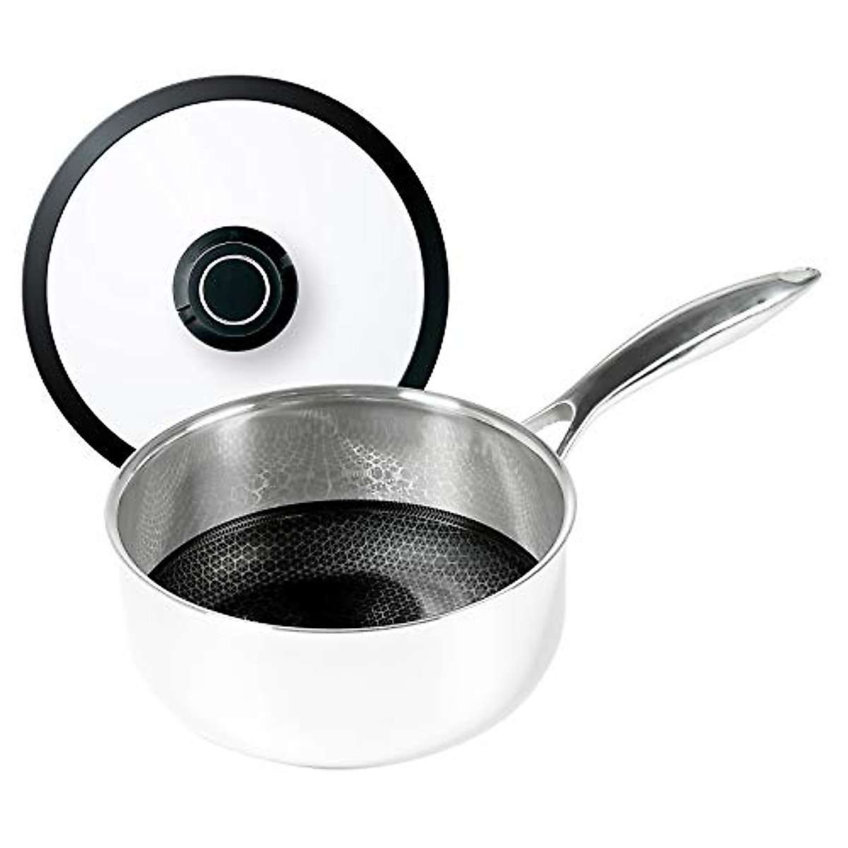 Black Cube Quick Release Cookware, Saucepan with Lid, 8-Inch/2.5 Quart