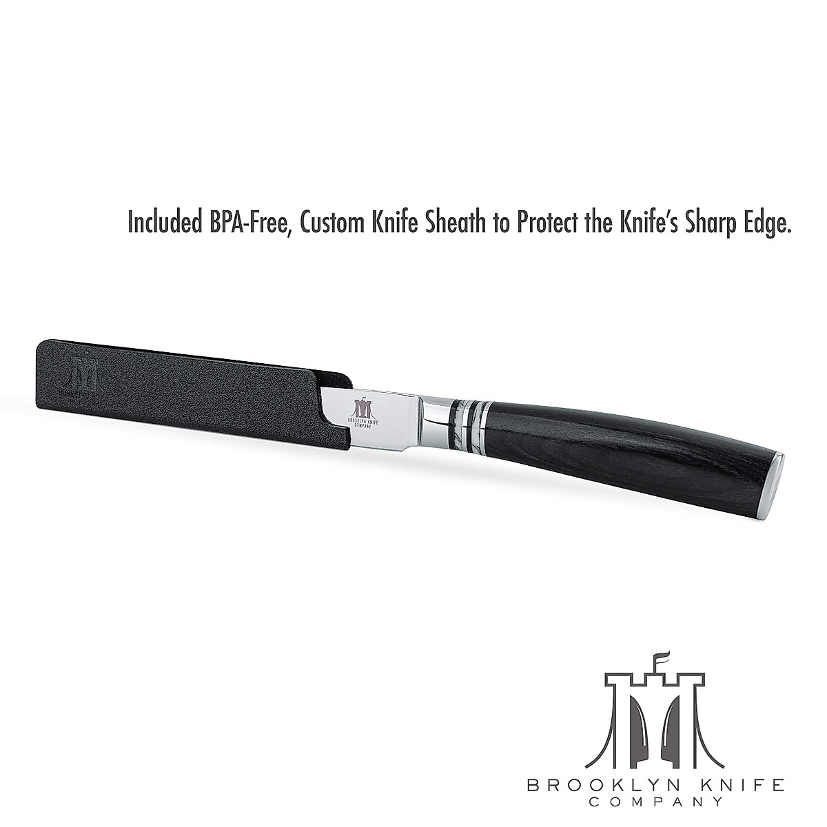 Brooklyn Knife Co. Paring Knife - Japanese Seigaiha Series - Etched High Carbon Steel 3.5-Inch