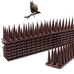 Defender Spikes, Upgraded Bird and Cat Repellent for Pigeon, Cat and Small Animals - Protect Your Sofa, Garden, Outdoor Walls, Anti Theft Climb, Plastic Security Fence Spikes, 12 Pack