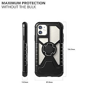 ROKFORM - iPhone 11 Case, Clear Apple Cases, Magnetic iPhone Cover with RokLock Quad Tab Twist Lock, Dual Magnet, Drop Tested Armor, Slim Crystal Series (Clear) (306120P)