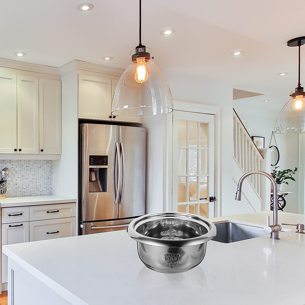 Hemoton Rice Cooker Inner Pot Non Stick Stainless Steel Rice Cooker Liner Rice Cooking Container Rice Cooker Insert Rice Maker Accessories for Rice Maker Cooker