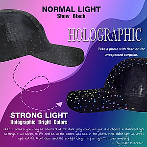 Women Quick Drying Baseball Cap Sun Hats Mesh Lightweight UV Protection for Outdoor Sports - Polka Dot Black