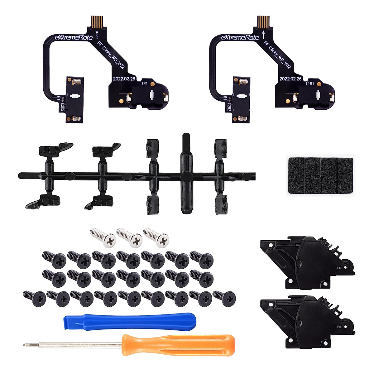 eXtremeRate Micro Switch - Strong Version Clicky Hair Trigger Kit for PS5 Controller Shoulder Buttons, Ergonomic Micro Switch Bumper Trigger Buttons Mouse Click for PS5 Controller BDM-010 & BDM-020