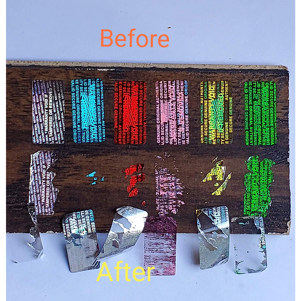 1000 Security Seal Hologram Tamper Evident Warranty Labels Stickers 15 mm x 30 mm- Dealimax Brand (Blue)