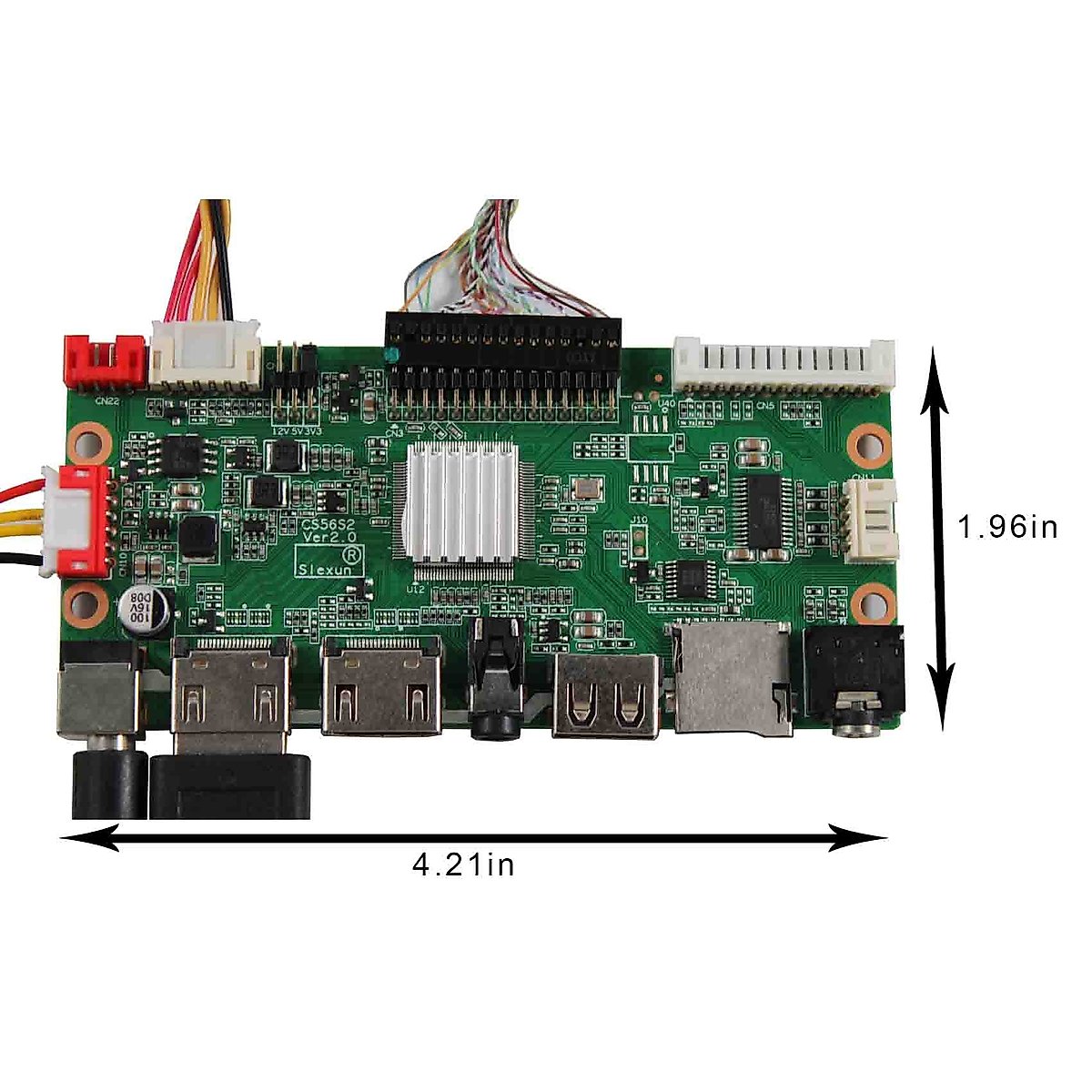 VSDISPLAY 10.3" 10.3 Inch 1920x720 850nit LCD Screen HSD103KPW2-A10 with HD-MI USB SD LCD Controller Board,Multimedia supports MP4