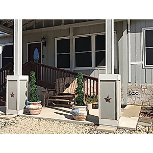 VOPVZVKO Two Artificial Outdoor 4' Spiral Boxwood Topiary UV Rated! Free Returns!