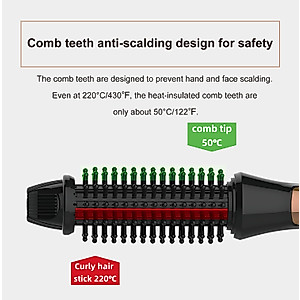 Hair Curler Ceramic Tourmaline Hair Roller Hair Hair Comb Hair Curling Iron Hair Styling Tools Travel Folding curling ironIdeal Women[US]