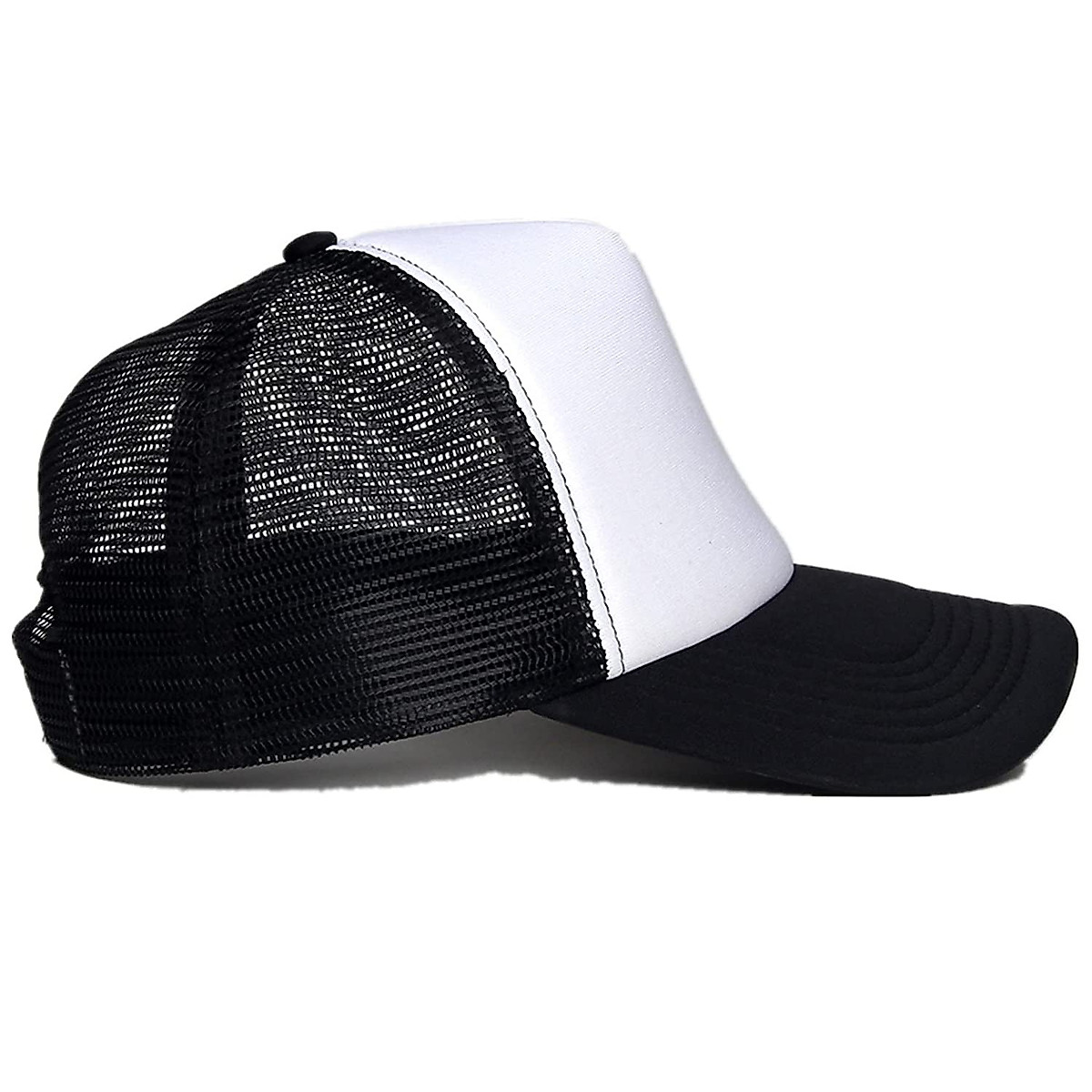 Customized Personalized Design Your Logo Unisex Trucker Hat Custom Mesh Baseball Cap Black