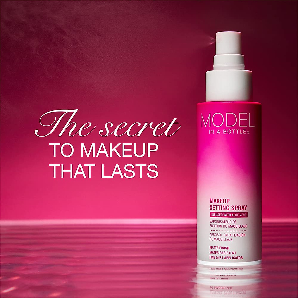 Model in a Bottle, Makeup Primer Original Setting Spray, Smooth, Matte Finish Finishing Spray, All Skin Types, 3.4 oz - 1 Pack