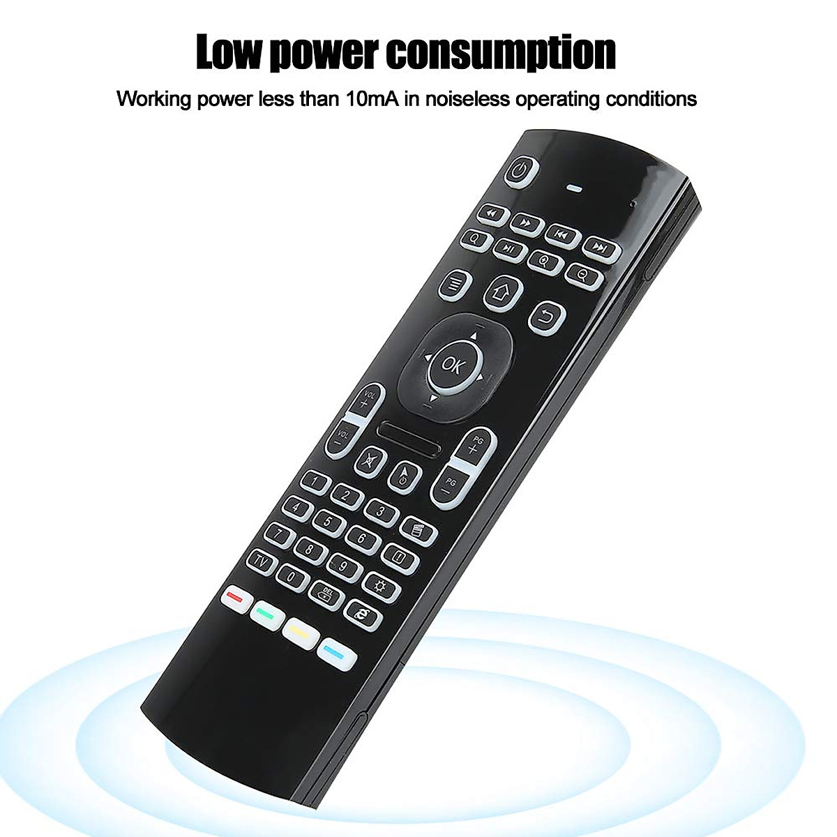 VINGVO Wireless Keyboard, Infrared Sensor Infrared Keyboard, Double Sides Keyboard with Remote Control 2.4G Backlight Gaming Pads for PC, Projectors, TV Boxes, Home Theater